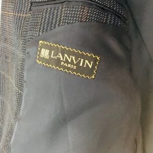 Lanvin | Suits & Blazers | Lanvin Paris Navy Plaid Blazer Jacket Virgin ...